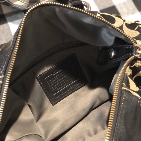 Coach | Bags | Coach Black Monogram Small Bag | Poshmark
